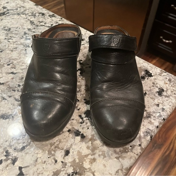 Ariat | Shoes | Ariat Black Leather Sport Mules 75 Convertible To ...